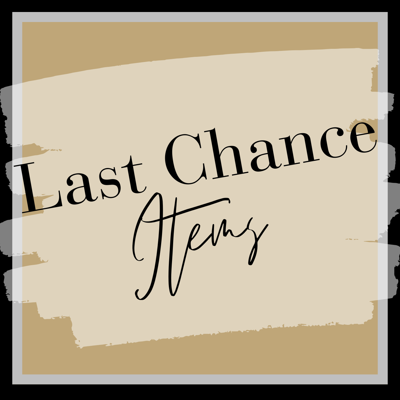Last Chance Items – Charred Threads